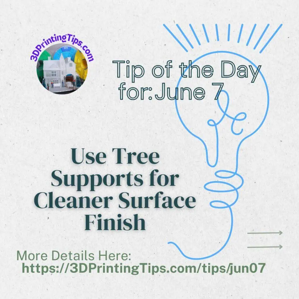 June 7: Use Tree Supports for Cleaner Surface Finish on Complex Prints ...